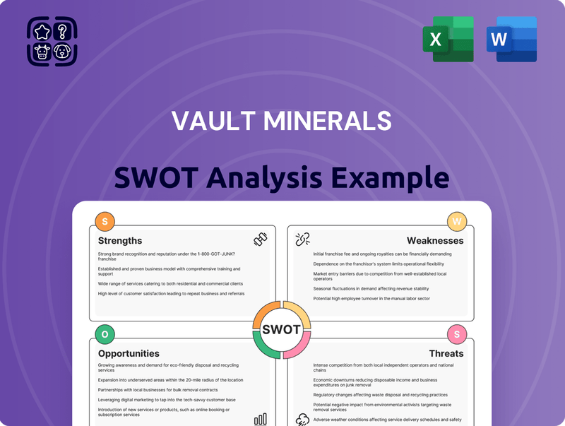 Vault Minerals SWOT Analysis – MatrixBCG.com